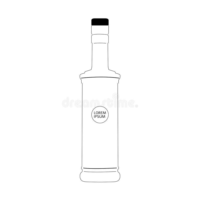 Vanilla Flavoured Vodka Bottle 70Cl Stock Vector - Illustration of ...