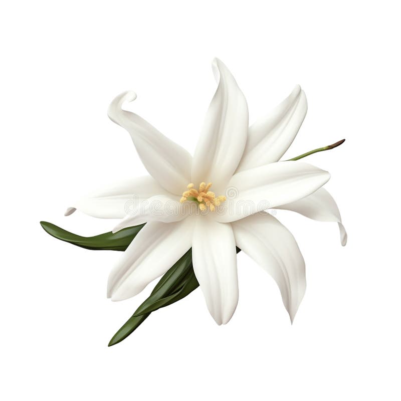 Vanilla Flower on Transparent Background Stock Illustration ...