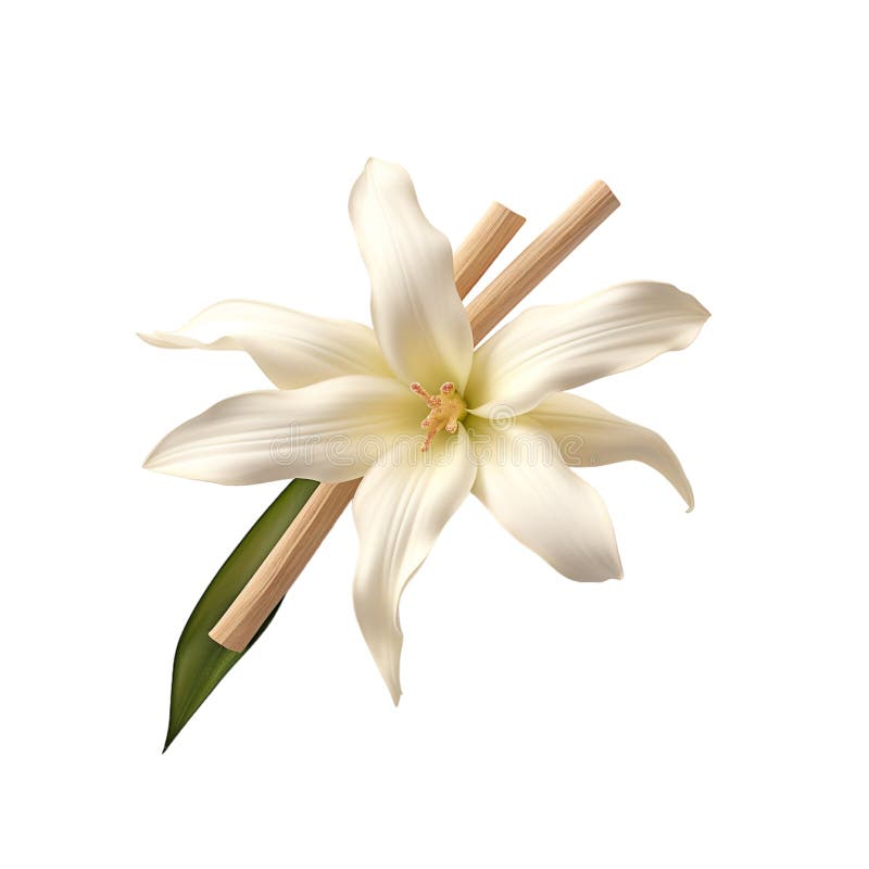 Vanilla Flower on Transparent Background Stock Illustration ...