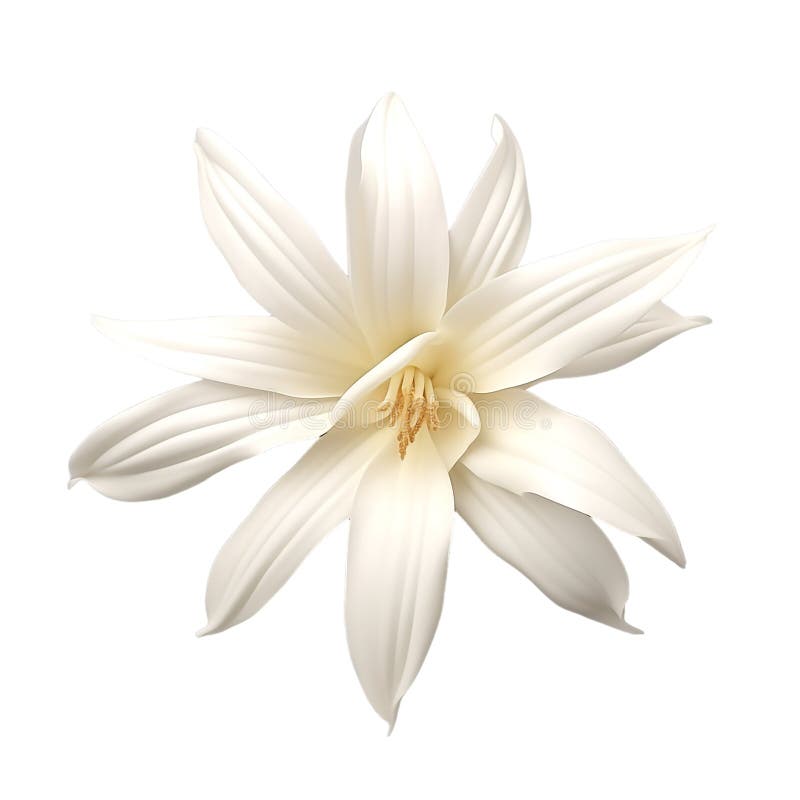 Vanilla Flower on Transparent Background Stock Illustration ...