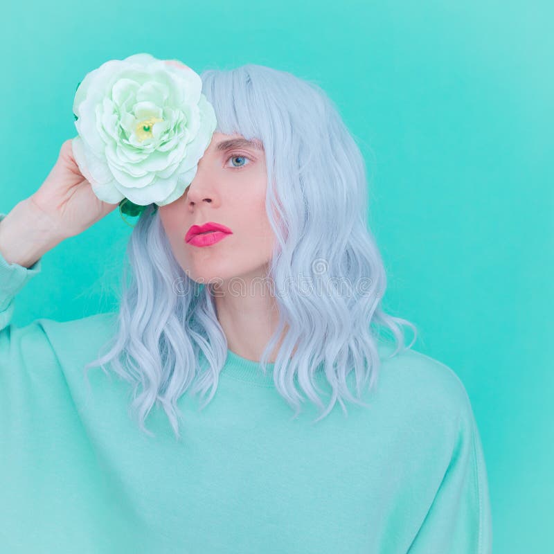 Vanilla Flowers Style Girl Aesthetic Monochrome Color Trends Aqua