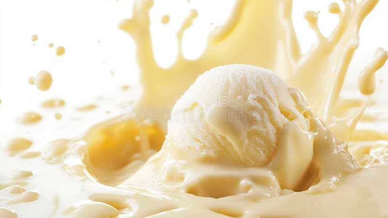 Vanilla Ice Cream Splash Creamy Backdrop Dessert Stock Photos - Free ...