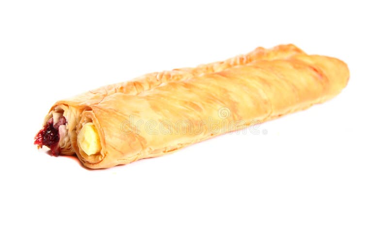 Pastry roll with filling stock image. Image of lunch - 123915961