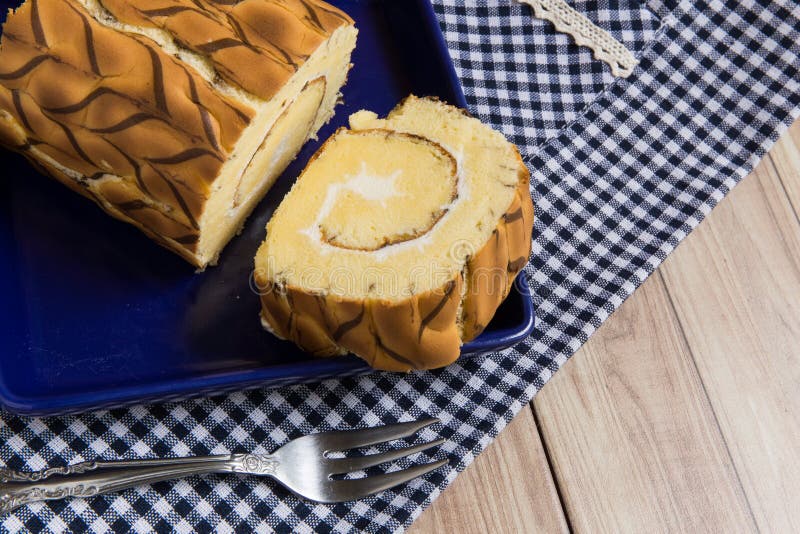 Swiss Roll Cake stock photo. Image of round, dessert - 55416978