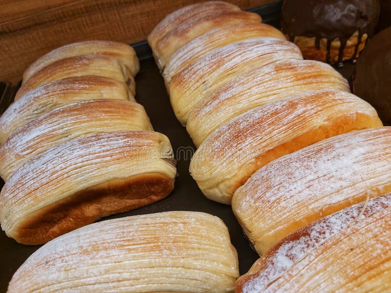 Vanilla Milk Bread with a Sprinkling of Powdered Sugar on Top Stock ...