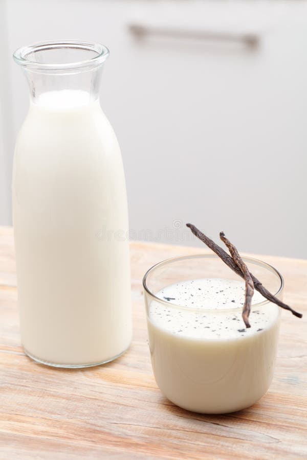 Vanilla milk stock photo. Image of kitchen, table, shot - 71795590