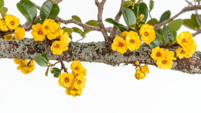 Vanilla Orchid Flowers Cascade Downward Against a White Background ...