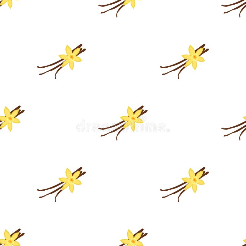 Vanilla Pattern Seamless Vector Stock Vector - Illustration of food ...