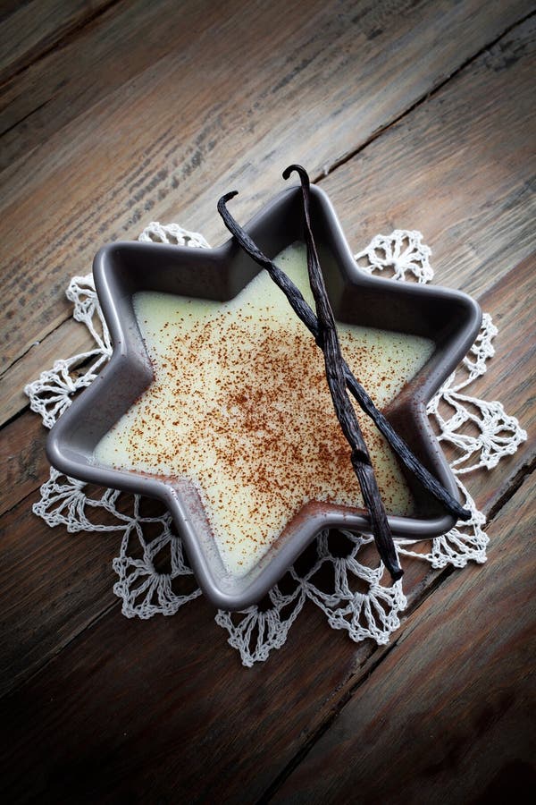 Vanilla pudding stock image. Image of plate, eating, bright - 34500663