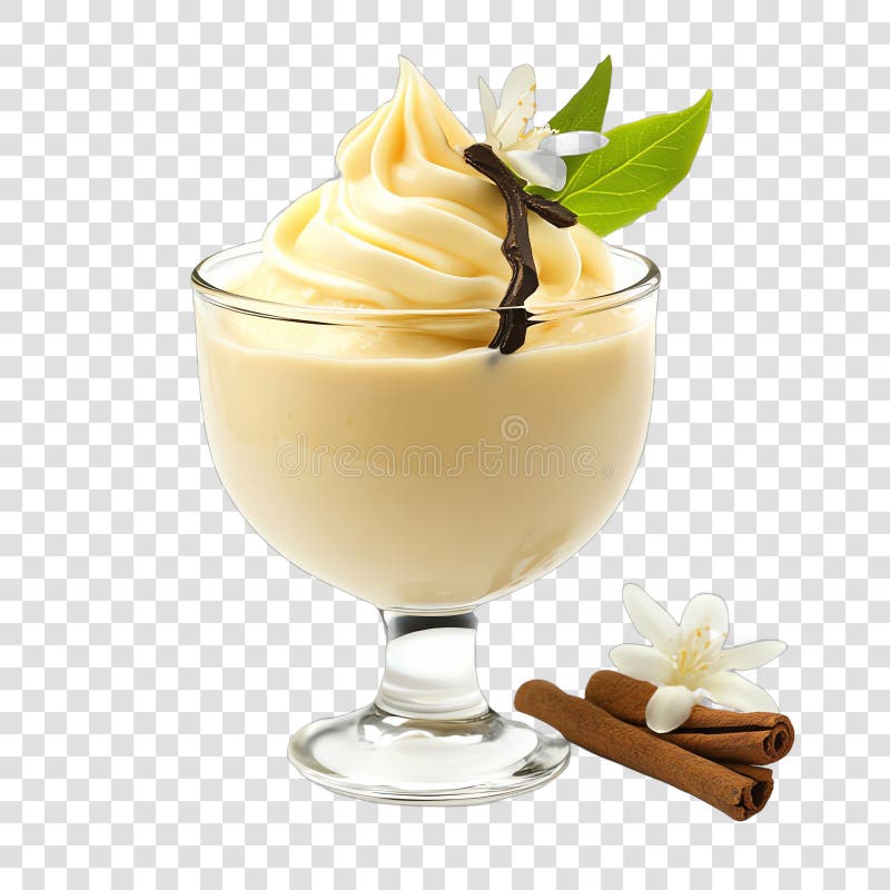 Vanilla pudding stock image. Illustration of view, nutrition - 341492831
