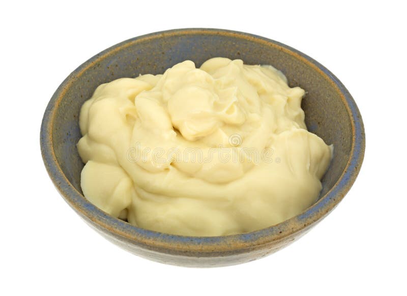 Vanilla Pudding in Old Bowl Side View Stock Image - Image of vanilla ...
