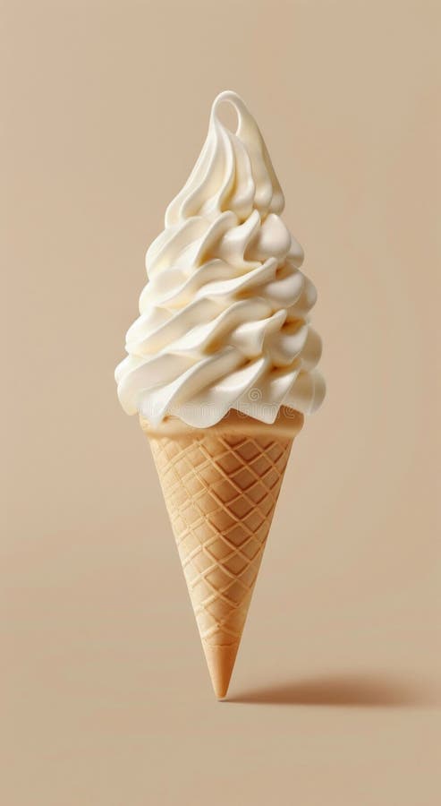 Vanilla Soft Serve Ice Cream Perfection. Generative Ai Stock ...