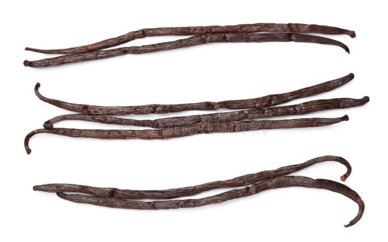 Vanilla Sticks Isolated on White Background Stock Image - Image of ...