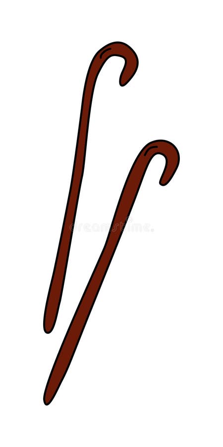 Vanilla Sticks or Pods, Cooking or Baking Ingredients Design Element ...