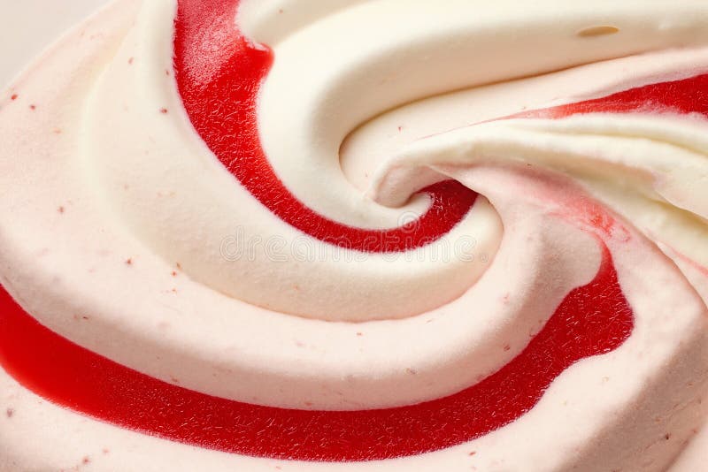 Vanilla and Strawberry Ice Cream Stock Photo - Image of food, product ...