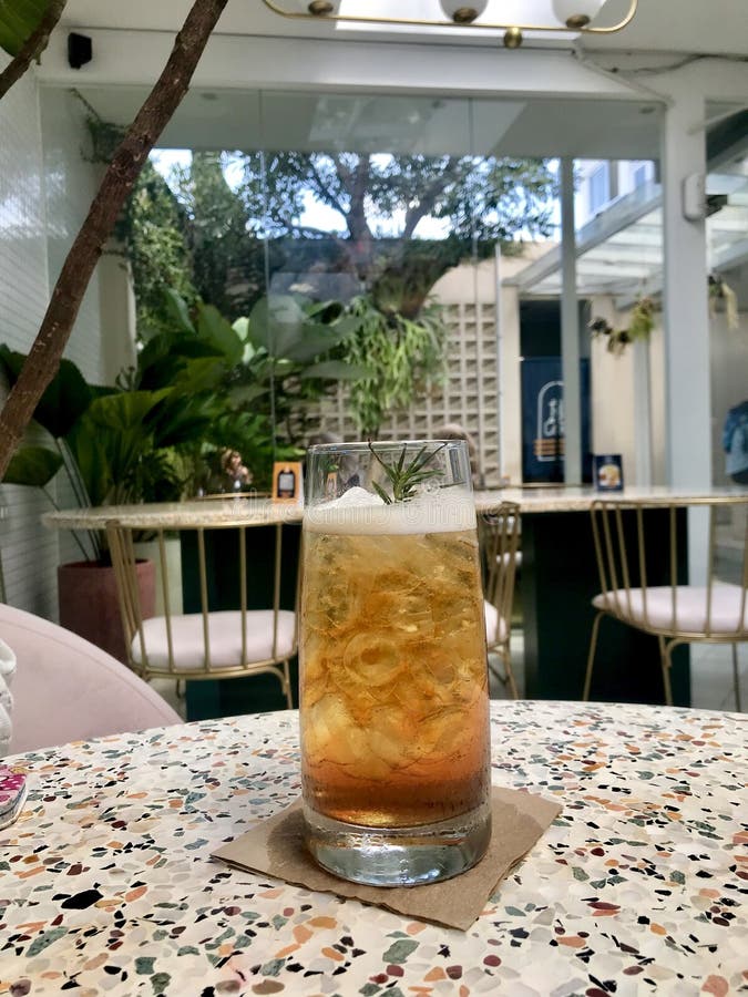 Vanilla tea stock photo. Image of iced, vanilla, cafe - 220782388