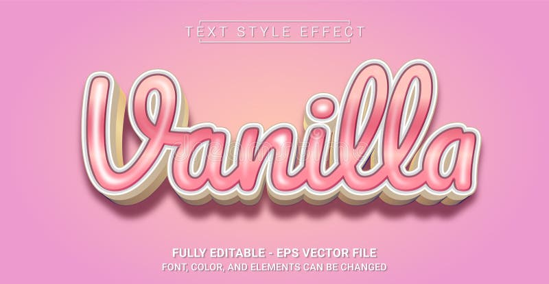 Vanilla Text Style Effect. Editable Graphic Text Template Stock Vector ... Vanilla Text Style Effect. Editable Graphic Text Template Stock Vector ...