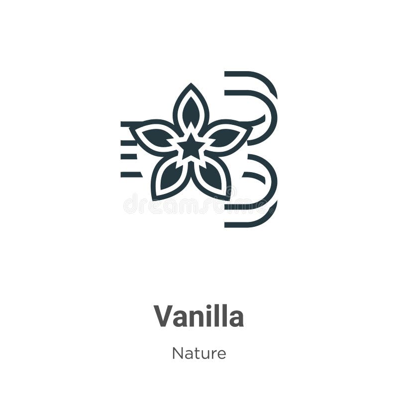 Vanilla Vector Icon on White Background. Flat Vector Vanilla Icon ...
