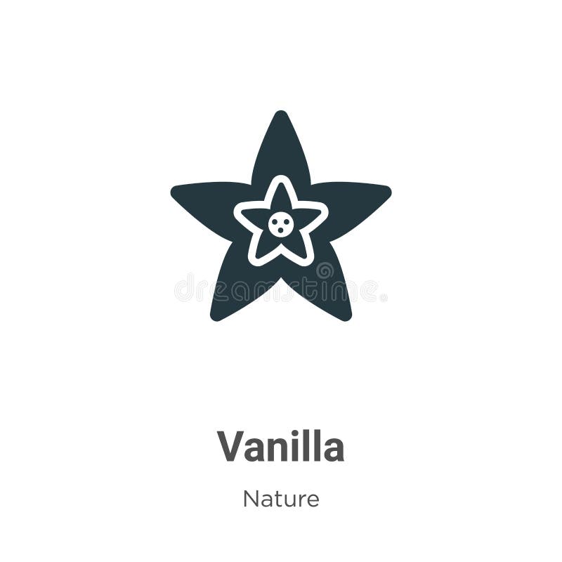 Vanilla Vector Icon on White Background. Flat Vector Vanilla Icon ...