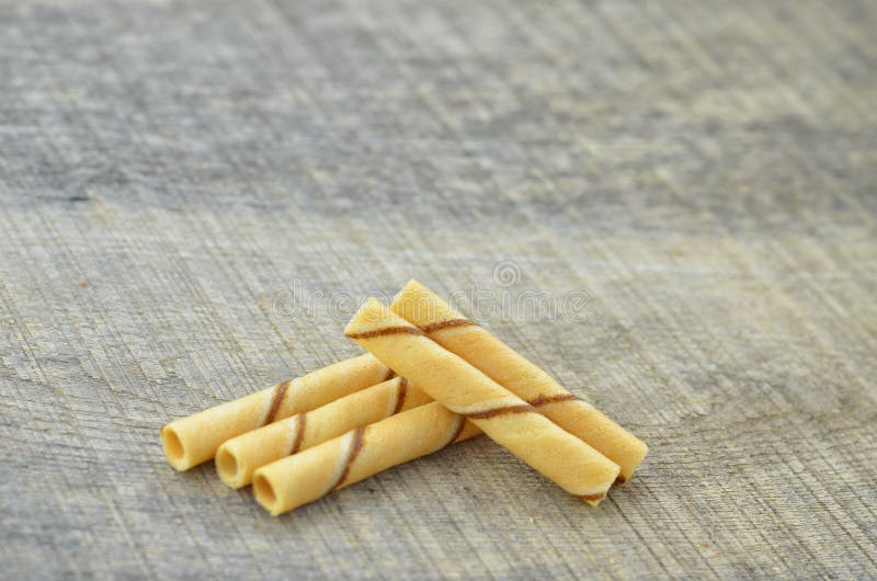 Vanilla Waffle Roll Sticks, Decorate Stock Photo - Image of sticks ...