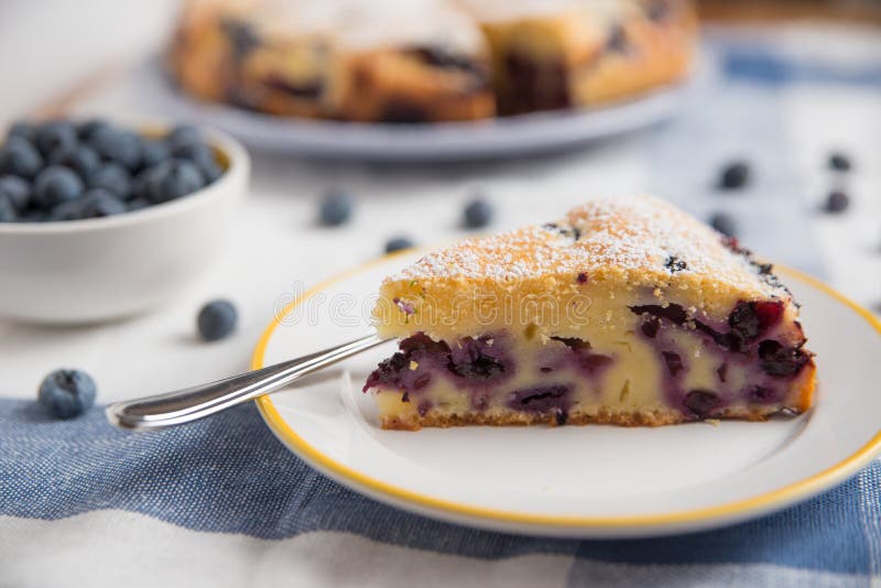 Vanille Blueberry Cake stock photo. Image of blueberry - 58839970
