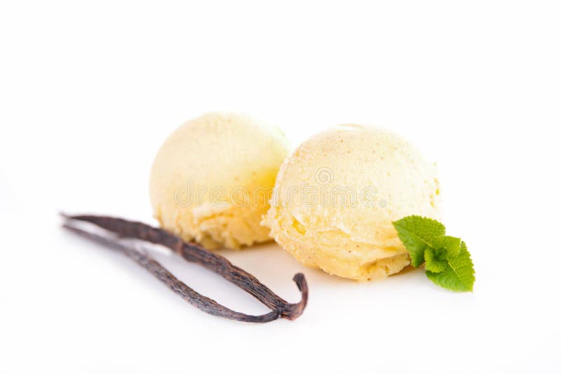 Vanilleeis stockbild. Bild von frisch, sommer, vanille - 40067949