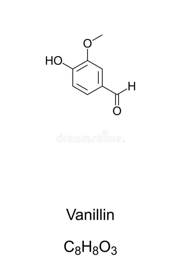 Vanillin Structural Formula Stock Vector - Illustration of hydrogen ...