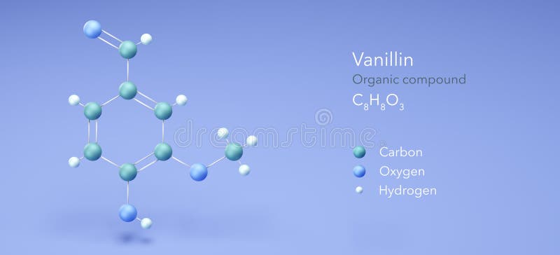 Vanillin, Organic Compound, Molecular Structures, 3d Model, Structural ...