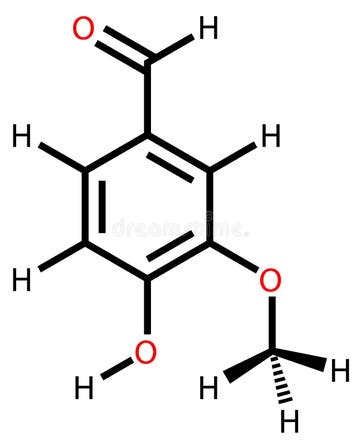 Vanillin Structural Formula Stock Vector - Illustration of hydrogen ...