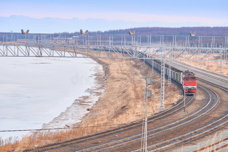 Vanino, Russia - Jan 18, 2021: Vanino Bay in the Tatar Strait in Winter ...