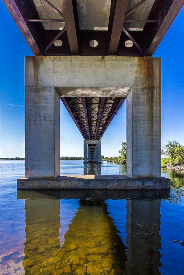 Vanishing point bridge stock photo. Image of underside - 49349508