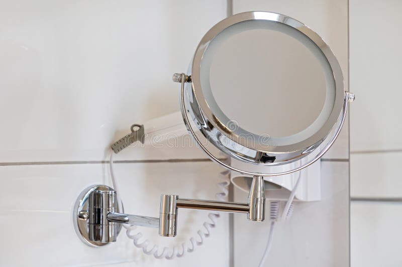 Vanity Arm Mirror stock image. Image of makeup, slovenia - 286651465