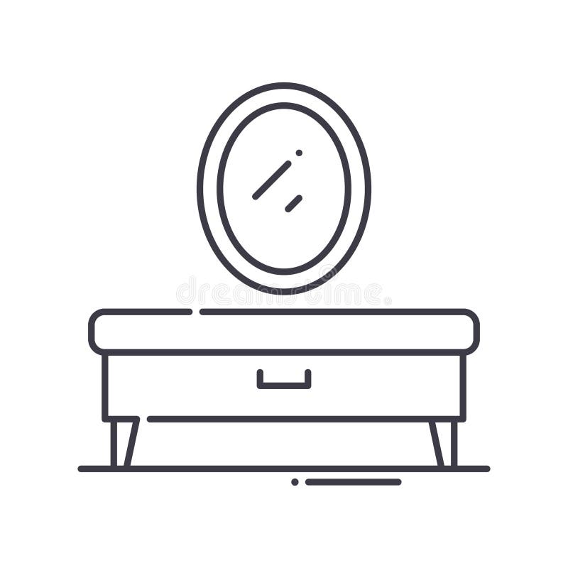 Vanity Icon, Black Vector Sign with Editable Strokes, Concept ...