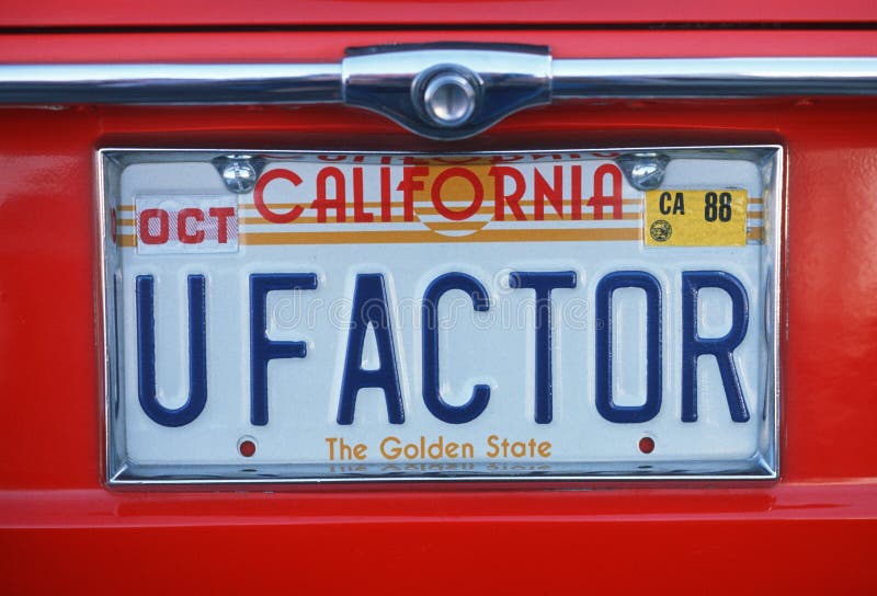 Vanity License Plate - California Editorial Stock Image - Image of ...