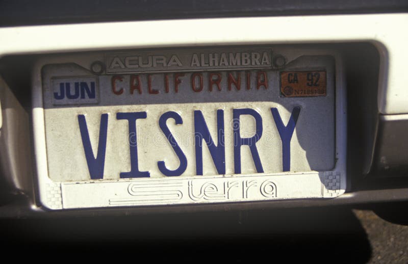 Vanity License Plate - California Editorial Photography - Image of ...