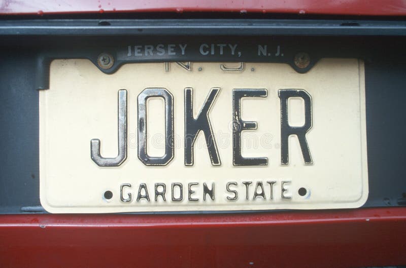 Vanity License Plate - New Jersey Editorial Stock Image - Image of ...