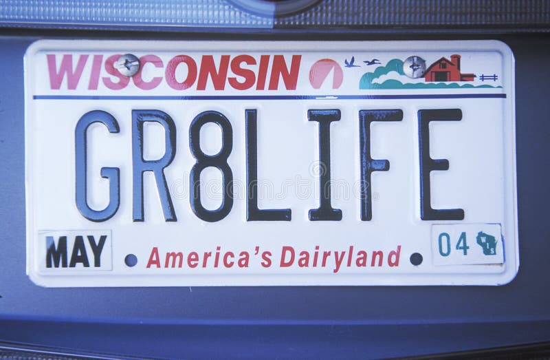 Vanity License Plate - Wisconsin Editorial Photo - Image of conceit ...