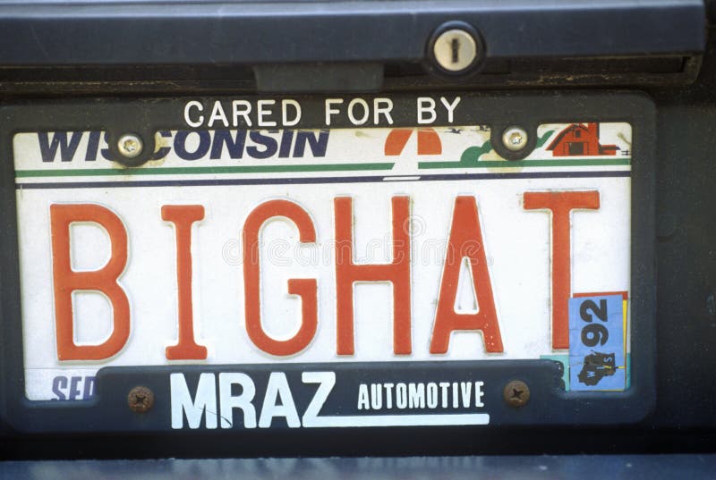 Vanity License Plate - Wisconsin Editorial Image - Image of peril ...