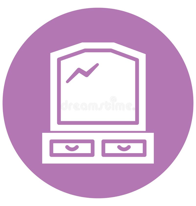 Vanity Table Isolate Vector Icon Editable Stock Vector - Illustration ...