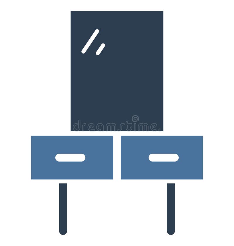 Vanity Table Isolated Vector Icon that Can Be Easily Edit or Modified ...