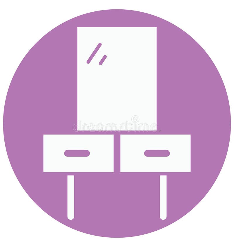 Vanity Table Isolated Vector Icon that Can Be Easily Edit or Modified ...