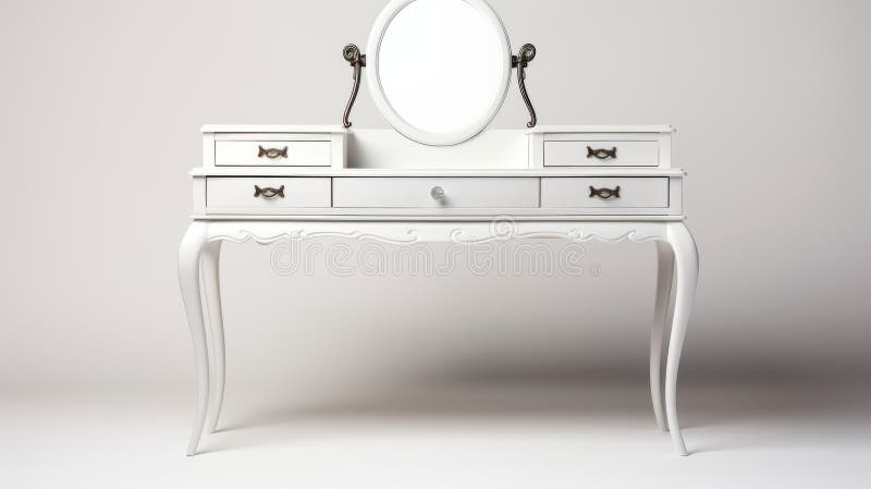 High Quality Vanity Table Isolated on White Background in High ...