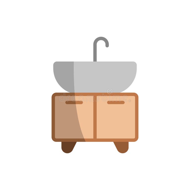Vanity Unit Bathroom Icon Vector Basic Design Simple and Modern Stock ...