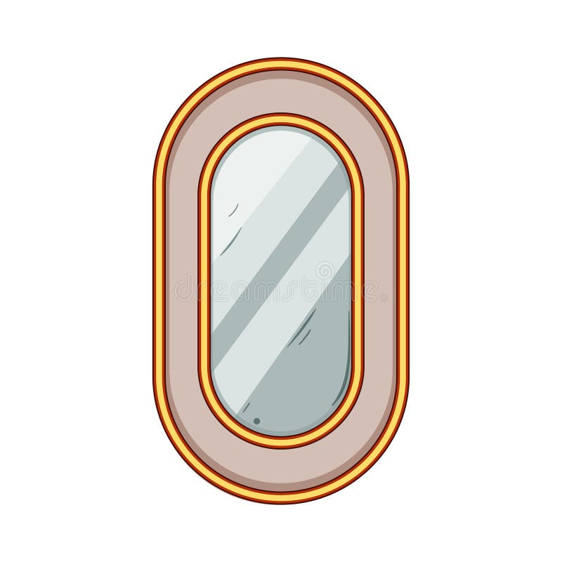 Vanity Wall Mirror Cartoon Vector Illustration Stock Vector ...