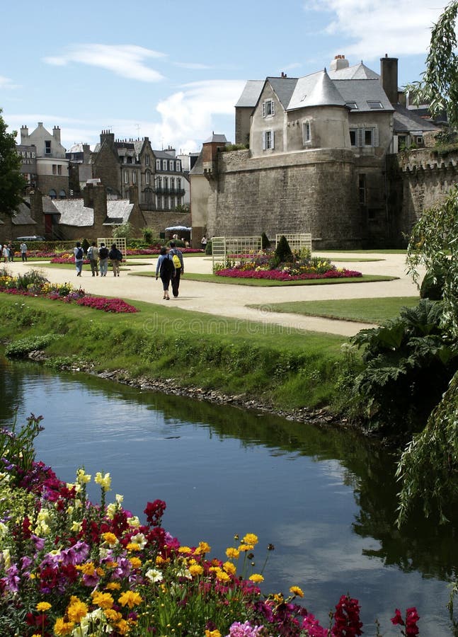Vannes stock image. Image of vannes, river, palace, trees - 331117