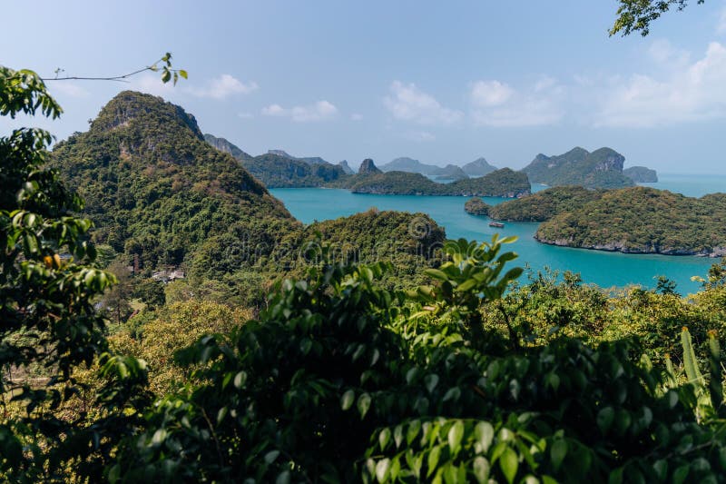 Vantage Point Reveals a Cluster of Lush Islands Surrounded by Azure ...