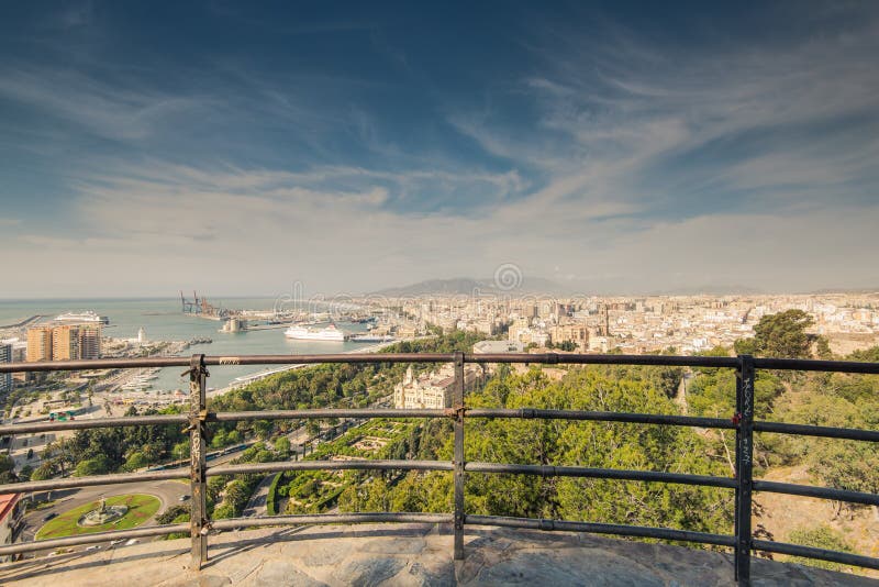 Vantage View Point in Malaga, Spain Editorial Photo - Image of city ...