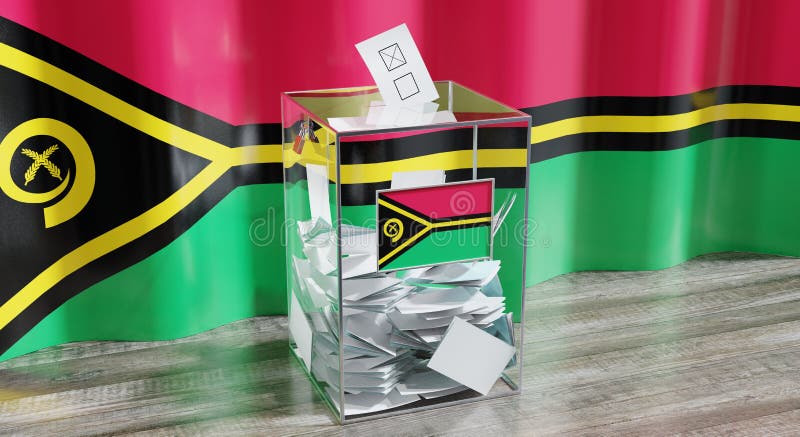 Vanuatu - Ballot Box - Voting, Election Concept Stock Illustration ...