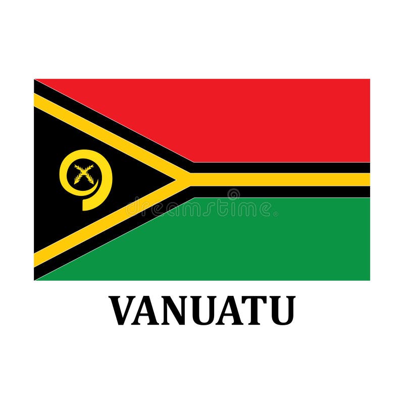 Vanuatu country flag stock vector. Illustration of vanuatu - 338926288