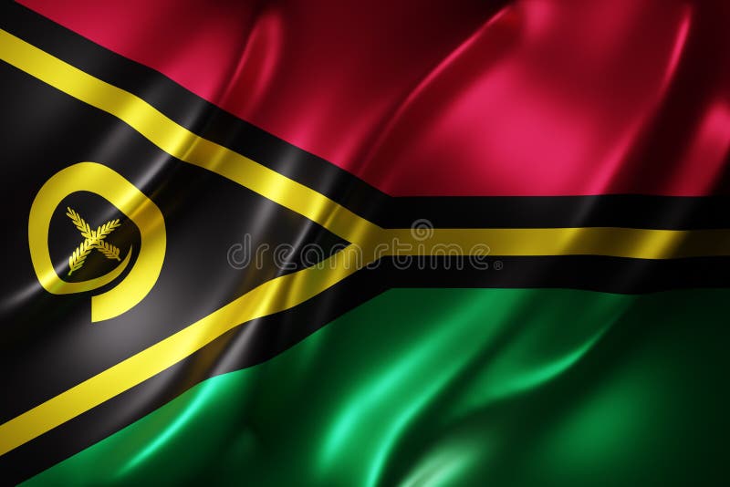 Vanuatu 3d flag stock illustration. Illustration of emblem - 262908326